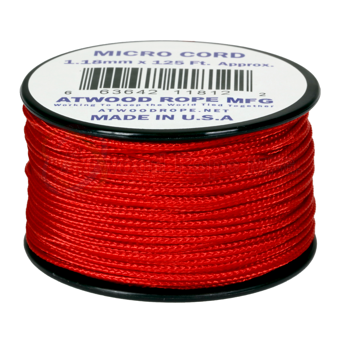 Atwood Micro Cord - Red - 1.18mm - USA Made – Paracord New Zealand