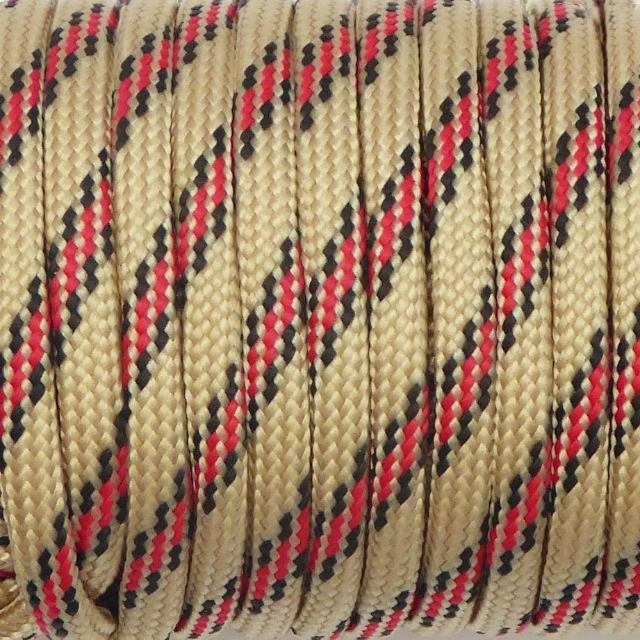 Paracord Rope 30m /100ft Beige Red Line 4mm – Paracord New Zealand